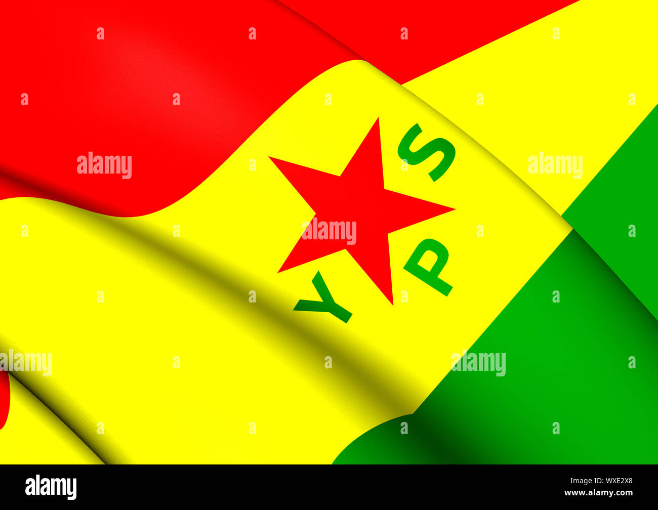 3D Flag of Civil Protection Units. 3D Illustration Stock Photo - Alamy