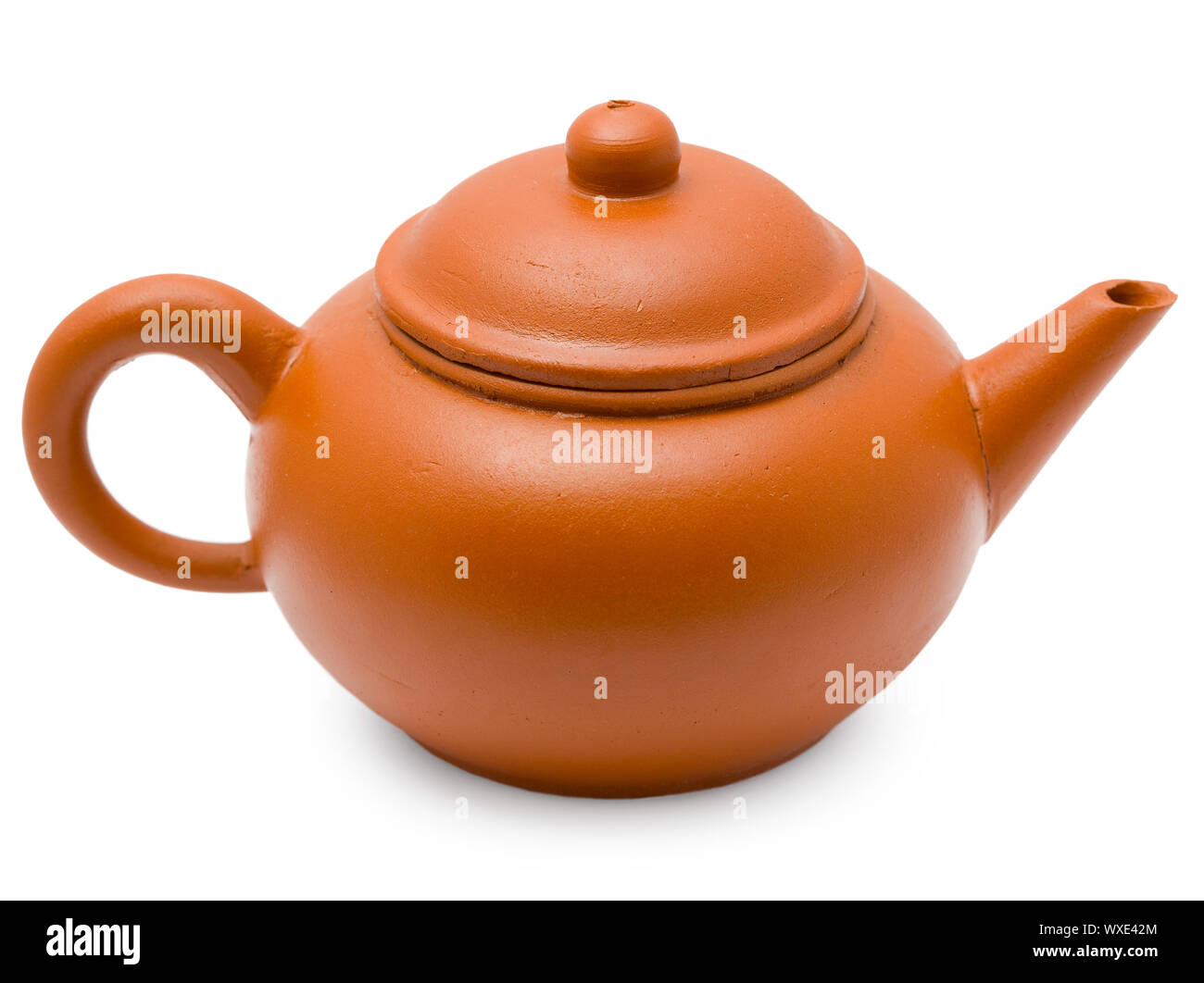 An ancient clay pot on a white background Stock Photo - Alamy