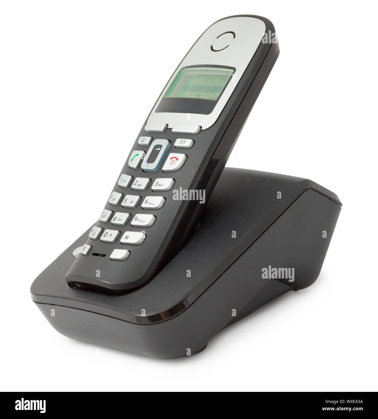 Ordinary office desktop telephone isolated on a white background Stock ...