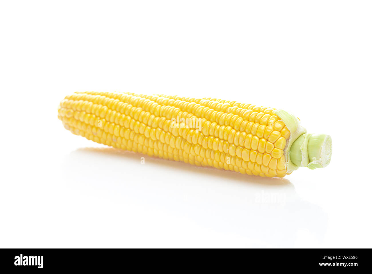 ripe yellow corn isolated on white Stock Photo - Alamy