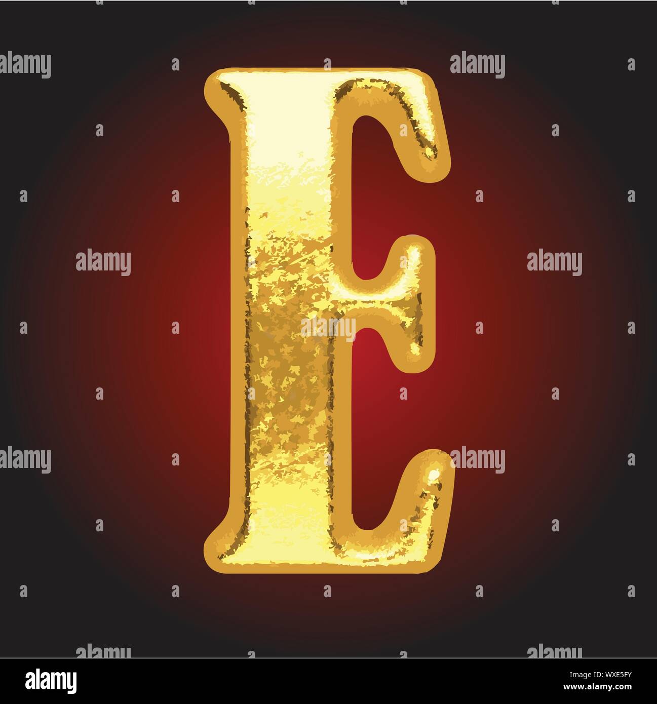 Vector golden letter on red Stock Vector Image & Art - Alamy
