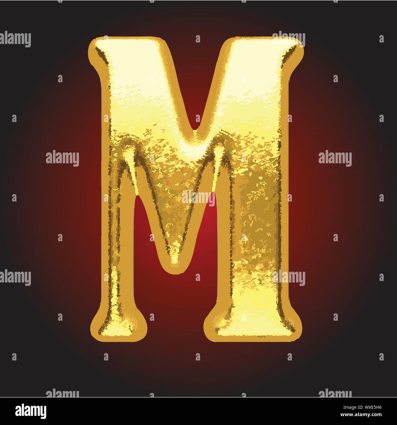 Gold letter m hi-res stock photography and images - Alamy