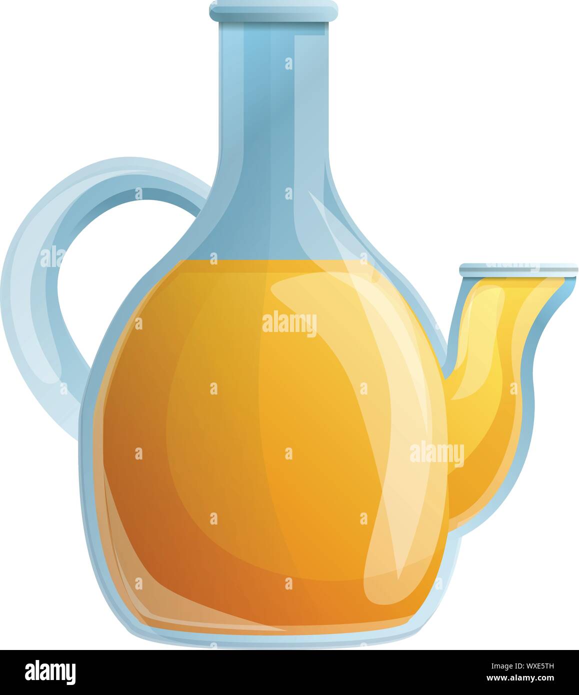 Olive oil glass pot icon. Cartoon of olive oil glass pot vector icon ...