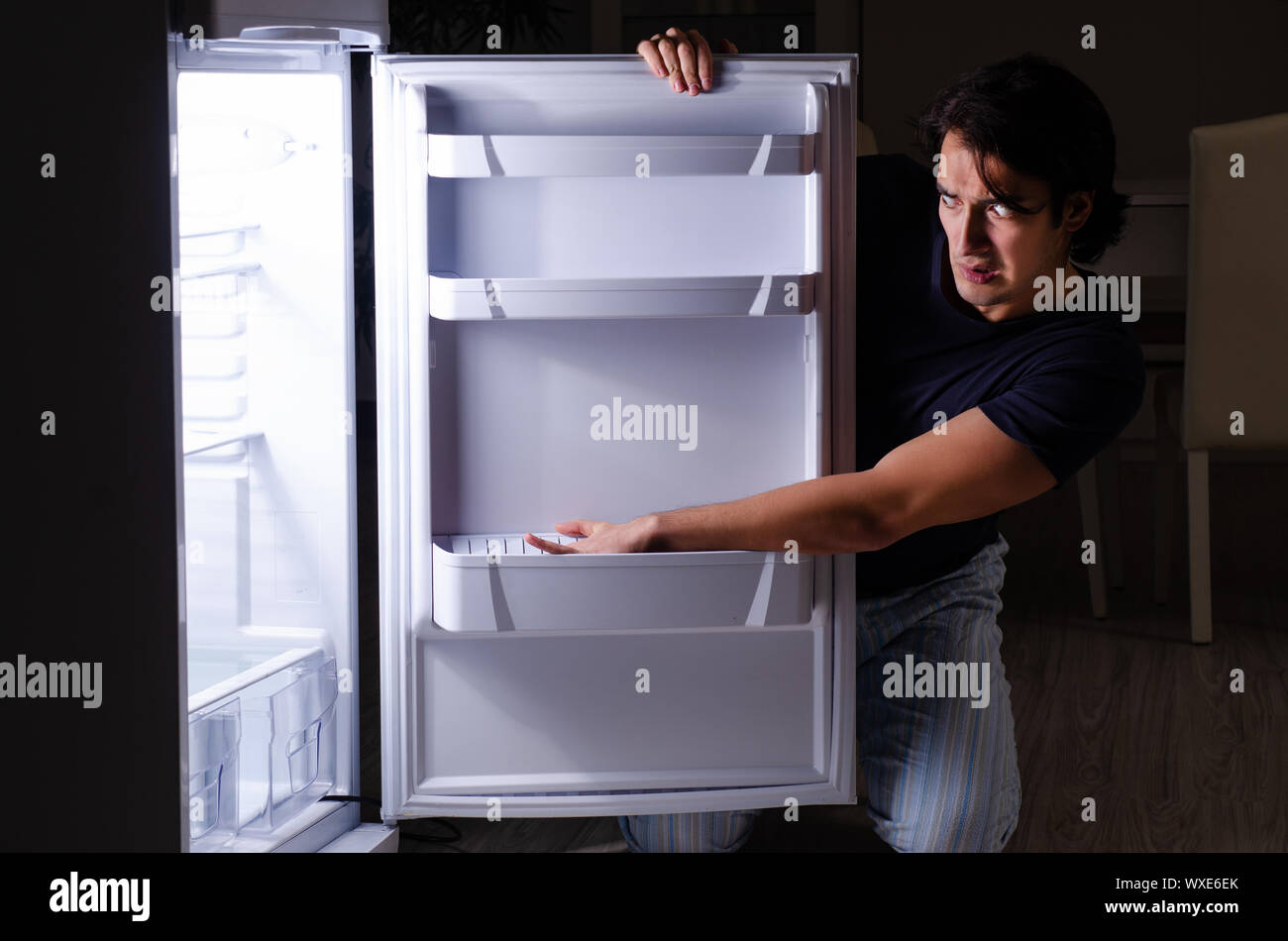 Midnight snack man hi-res stock photography and images - Alamy
