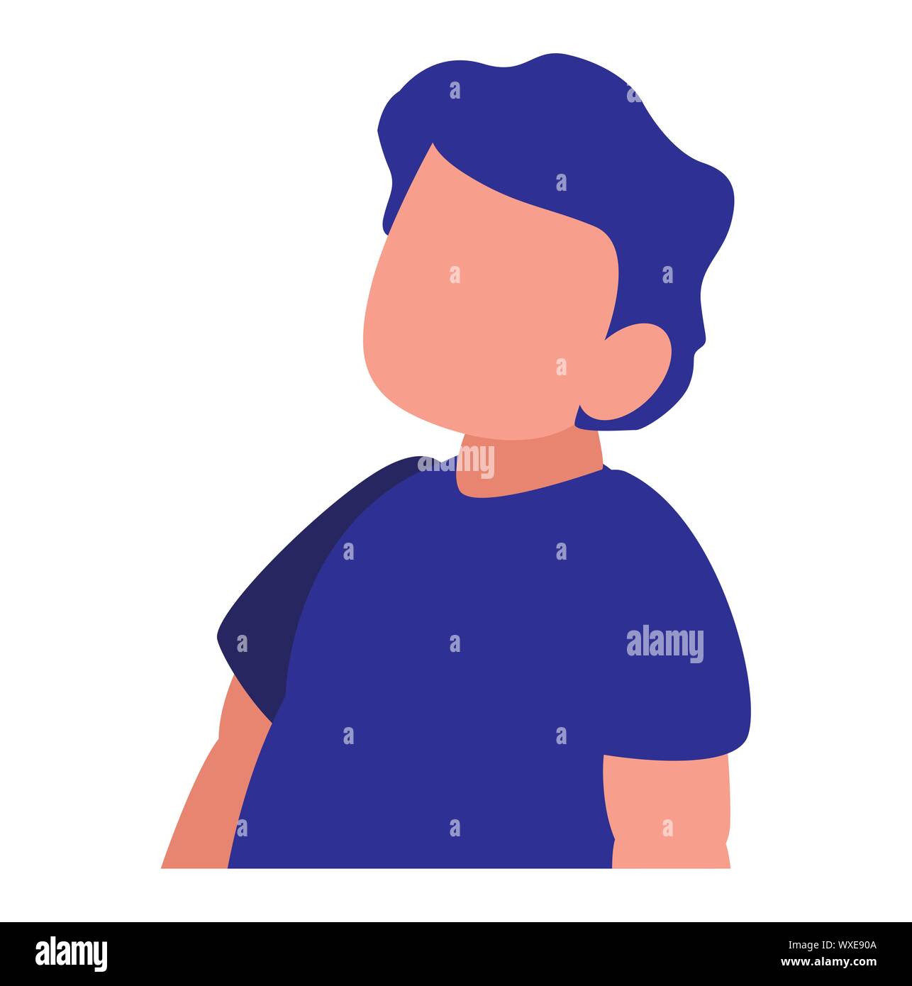 avatar boy icon over landscape background, vector illustration Stock ...