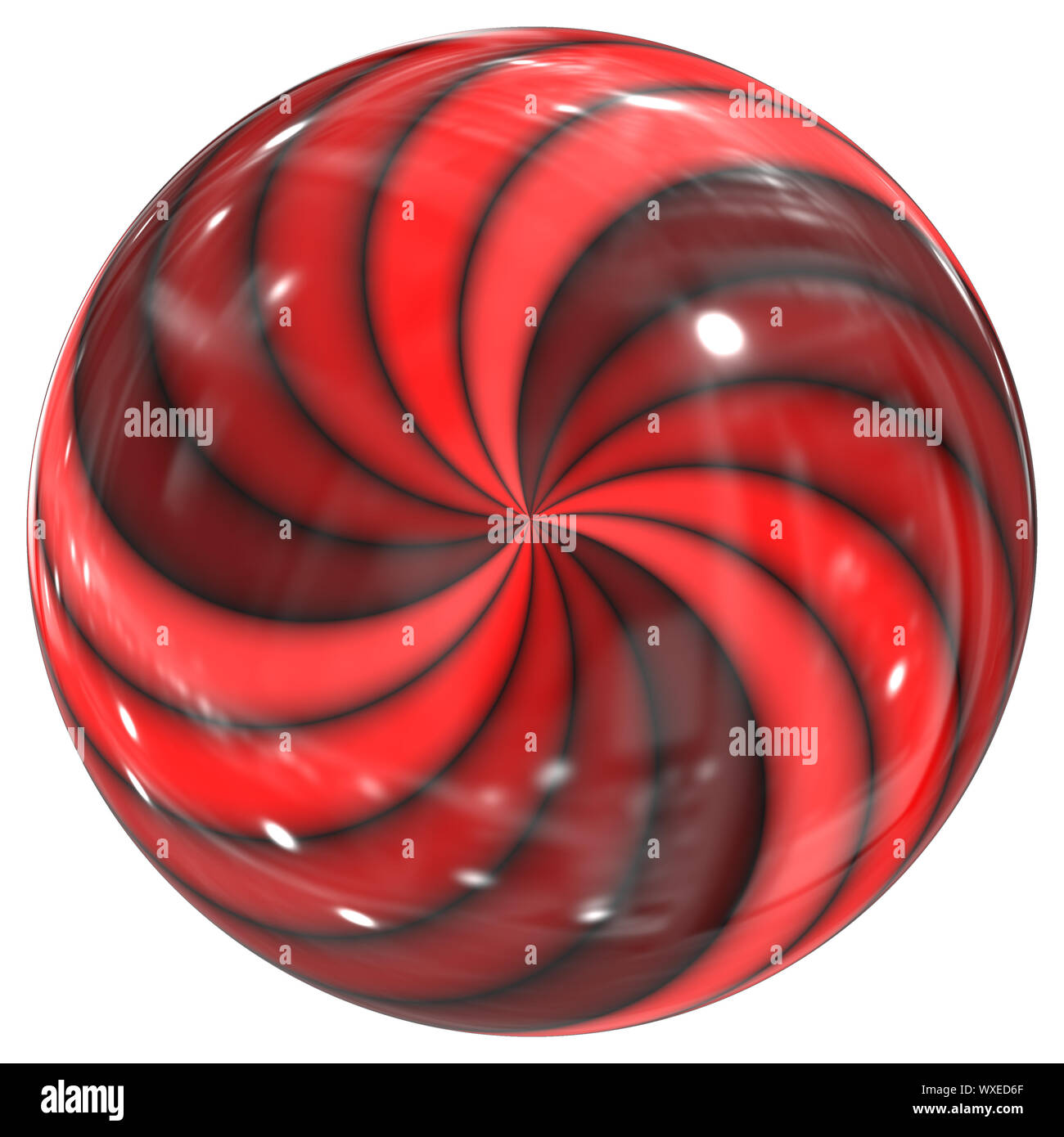 red swirl glass sphere Stock Photo - Alamy