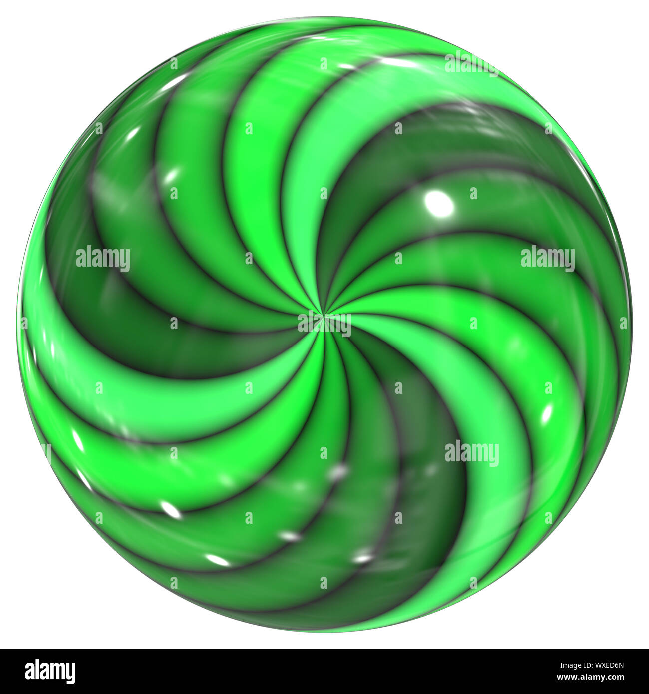 green swirl glass sphere Stock Photo - Alamy