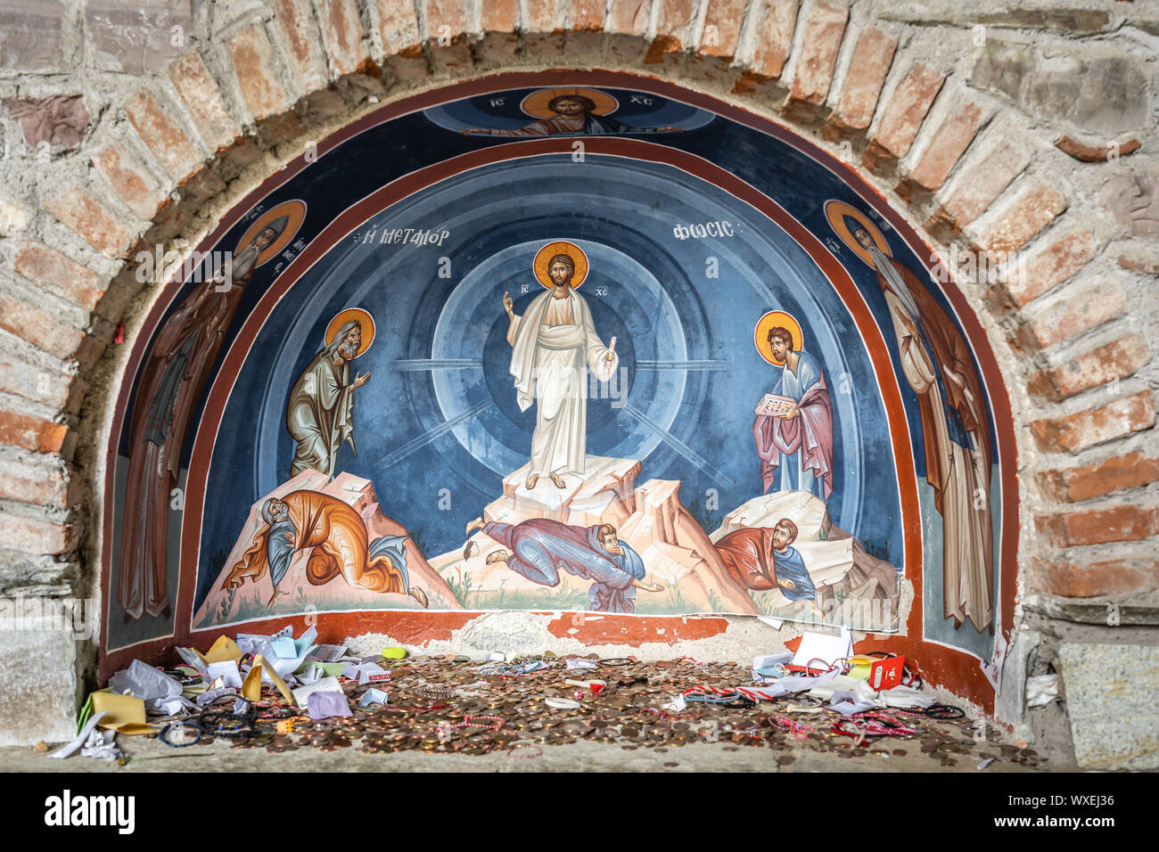 Old religious painting depicting Jesus Stock Photo - Alamy