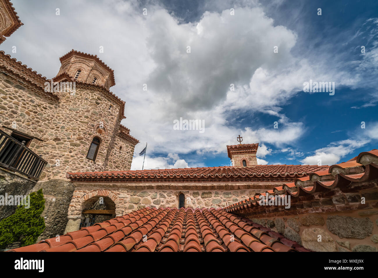 Rooftop of an ancient orthodox church in Varlaam Monastery Stock Photo ...