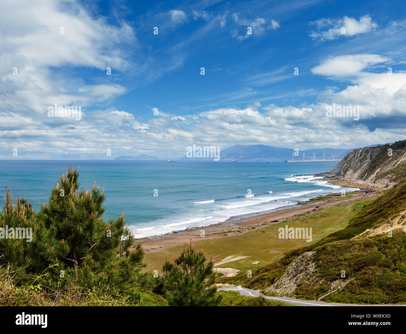 Beach Azkorri or Gorrondatxe view Stock Photo - Alamy