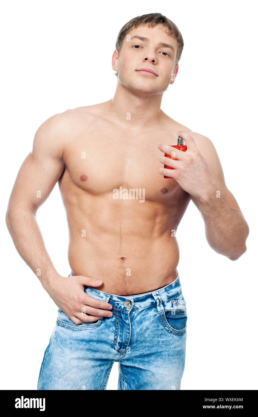 Man spraying cologne hi-res stock photography and images - Alamy