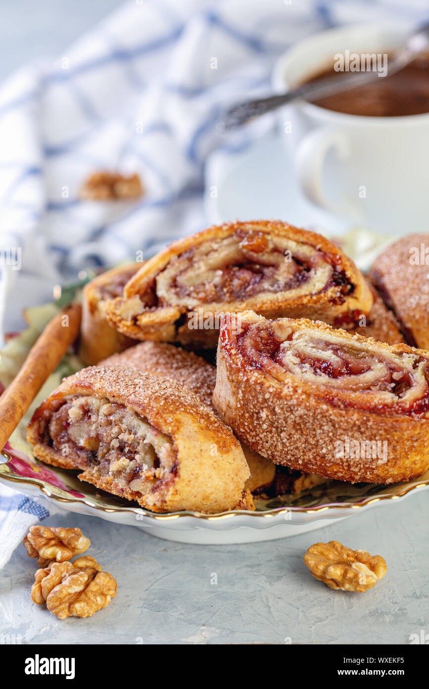Traditional Israel rugelach with jam and raisins Stock Photo - Alamy