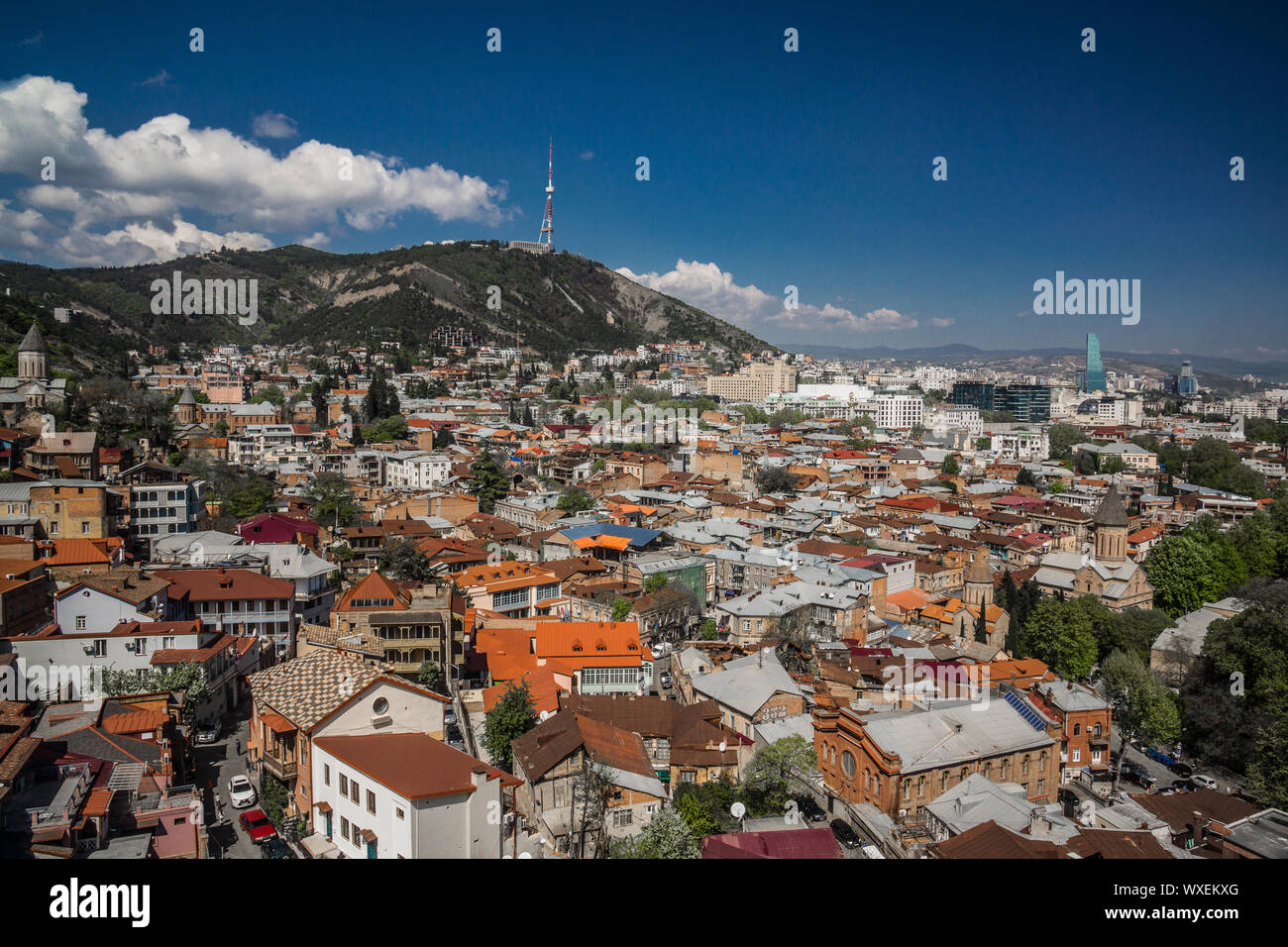 tbilisi panorama from viewpoint Stock Photo - Alamy