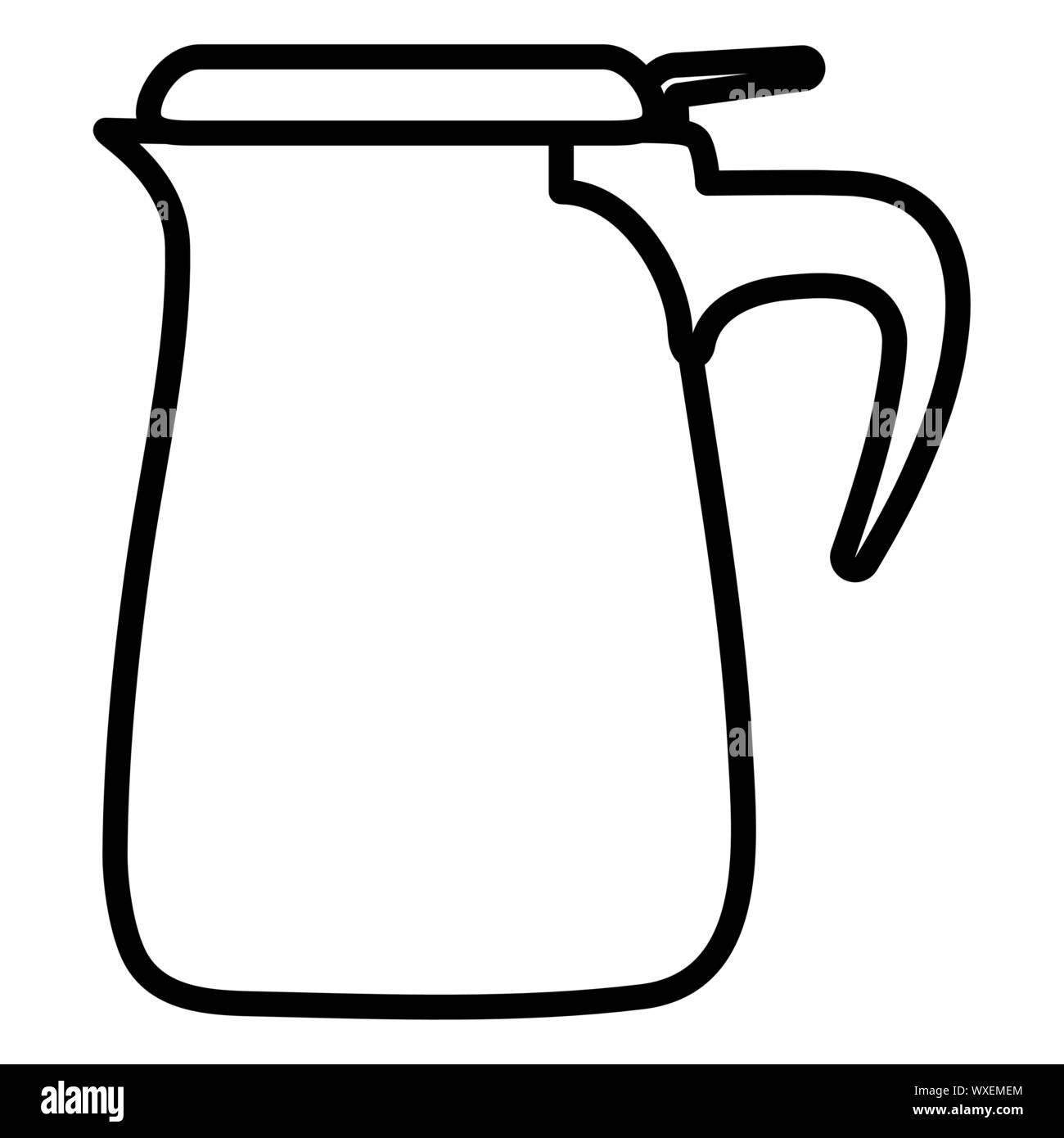 water pitcher over white background, vector illustration Stock Vector ...