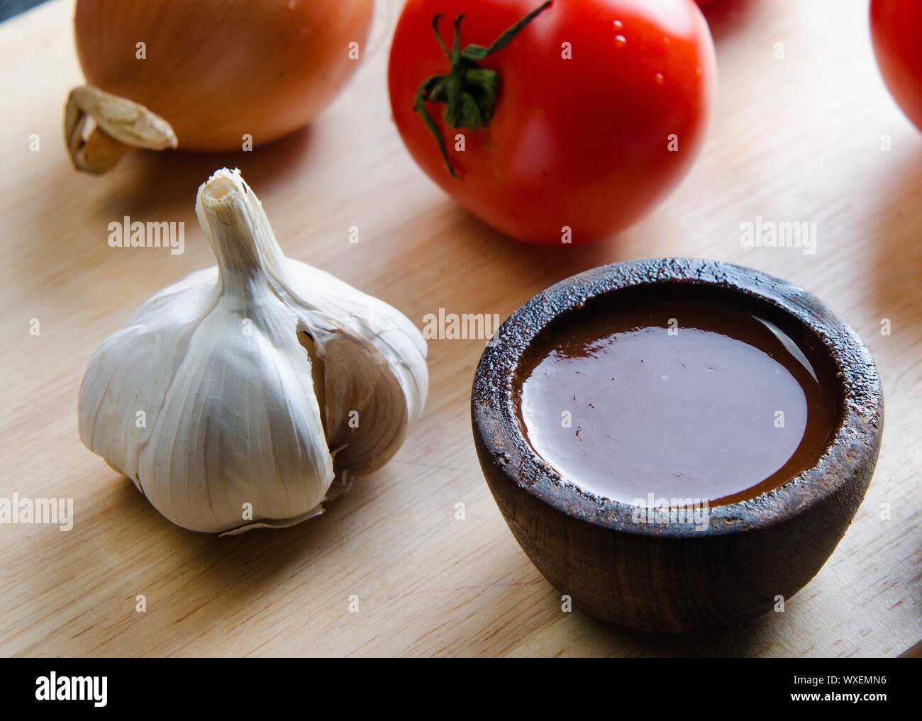 Ingredients ready for italian pasta sauce Stock Photo - Alamy