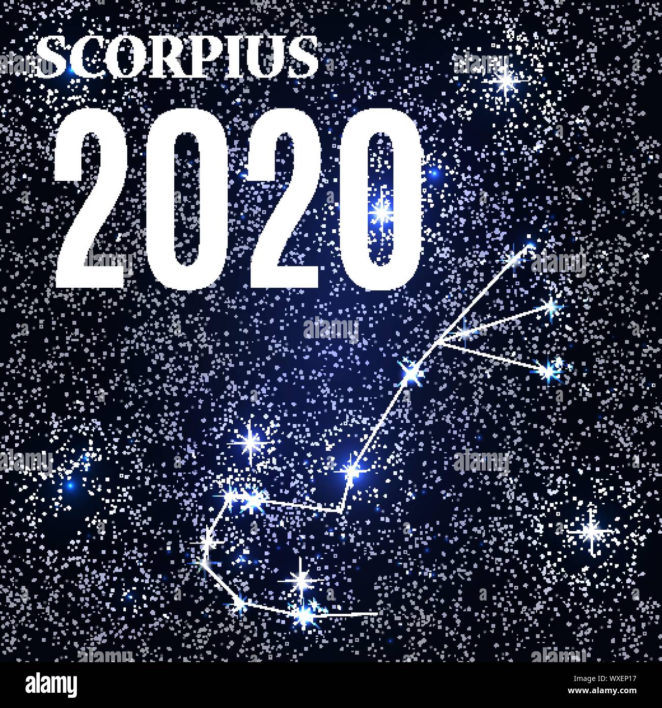 Symbol: Scorpius Zodiac Sign with the New Year and Christmas 2020 ...