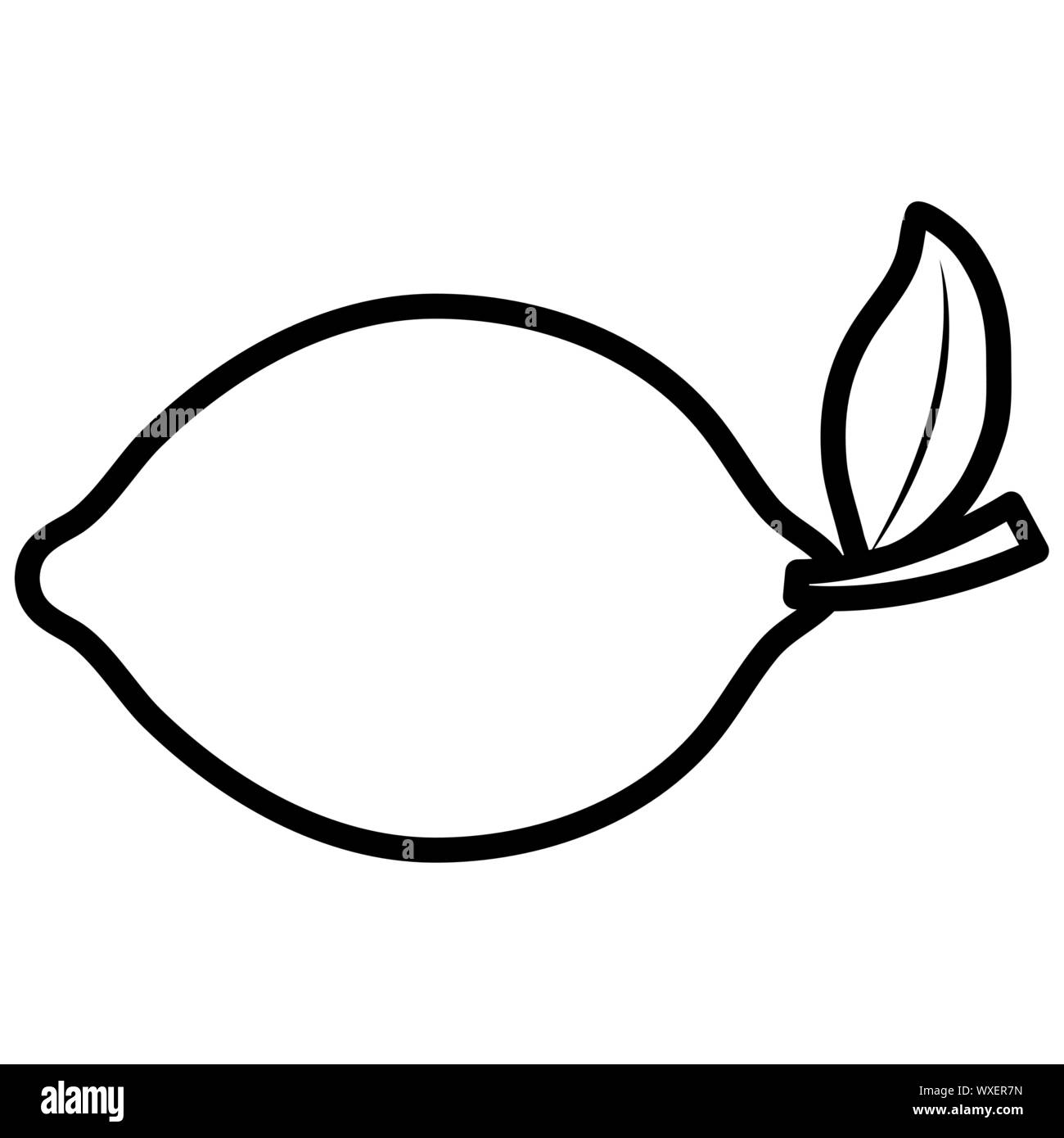 lemon icon over white background, vector illustration Stock Vector ...