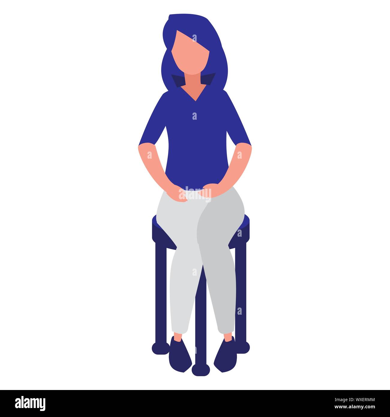 Woman inside house design, Home avatar person human and portrait theme ...