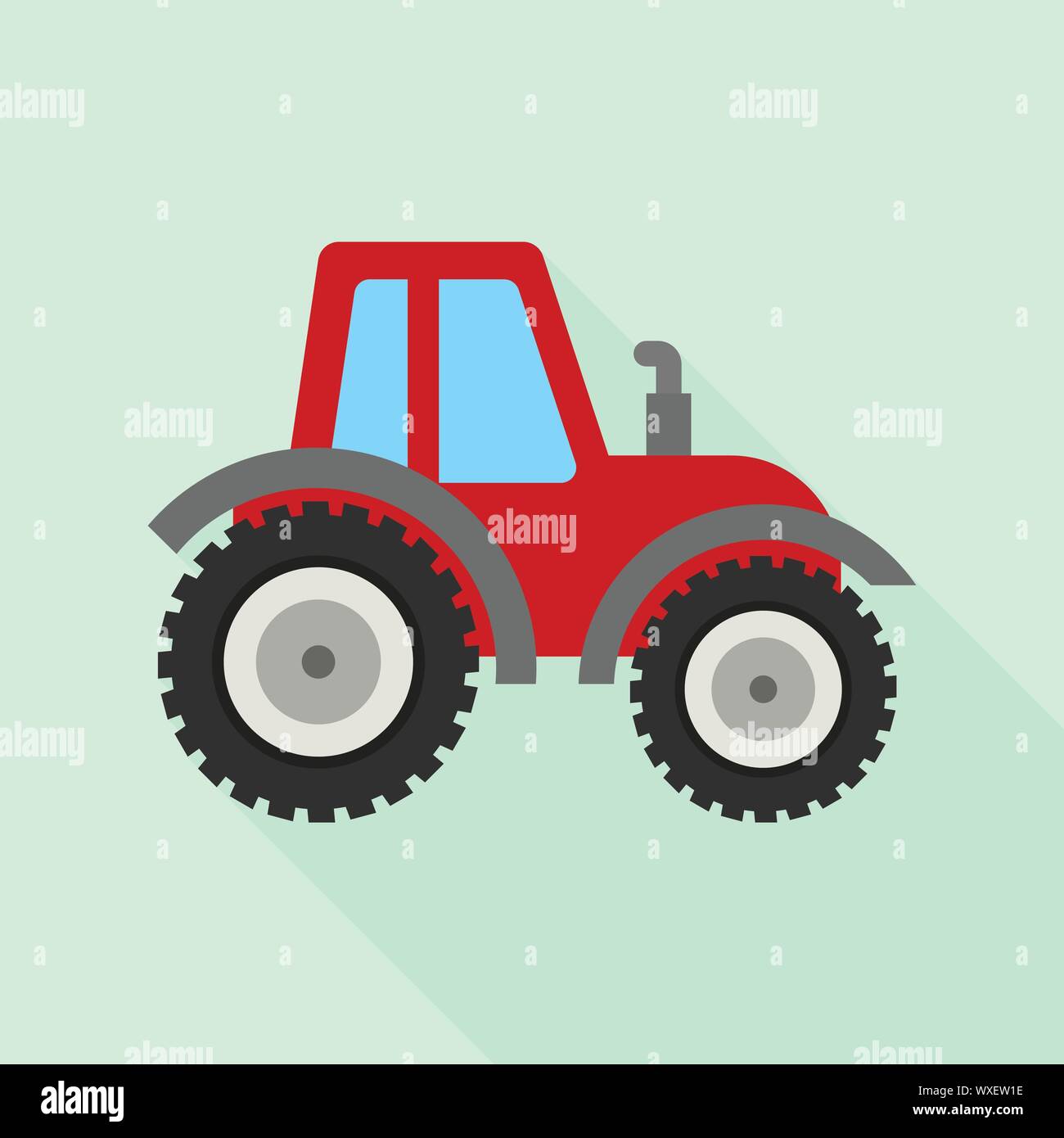 New red tractor Stock Vector Images - Alamy