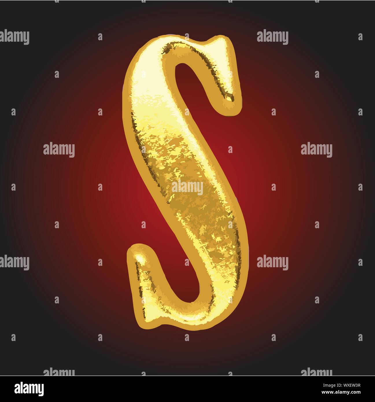Gold letter s hi-res stock photography and images - Alamy