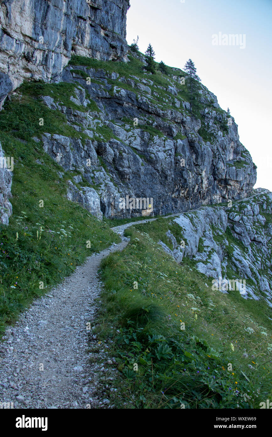 Mountain path carved into rock Stock Photo - Alamy