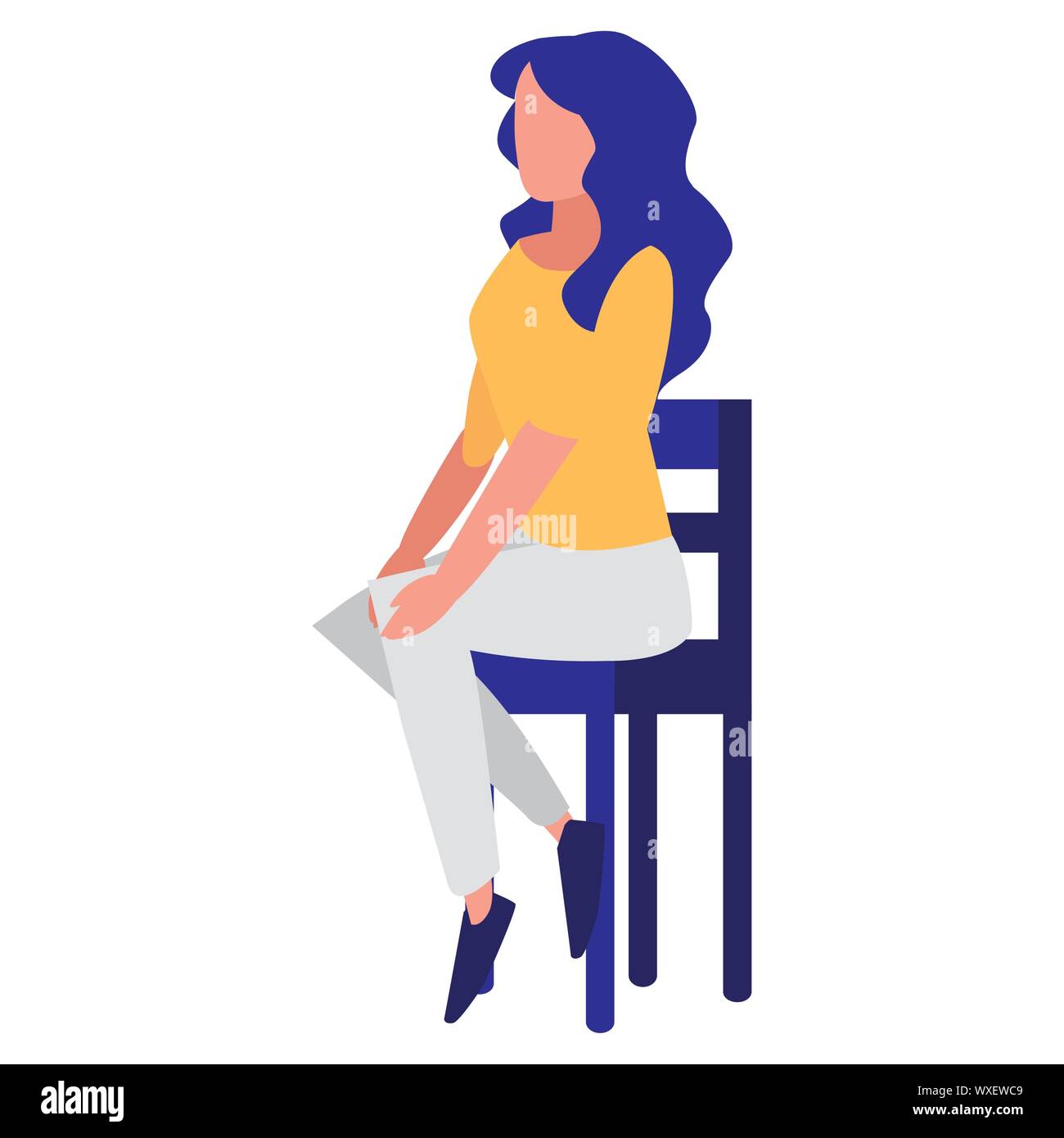 Woman inside house design, Home avatar person human and portrait theme ...