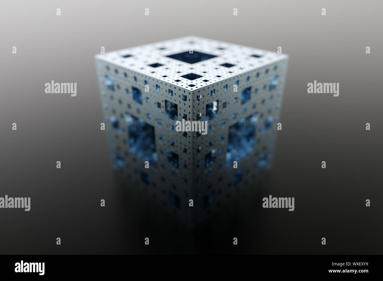 metal menger sponge fractal Stock Photo - Alamy
