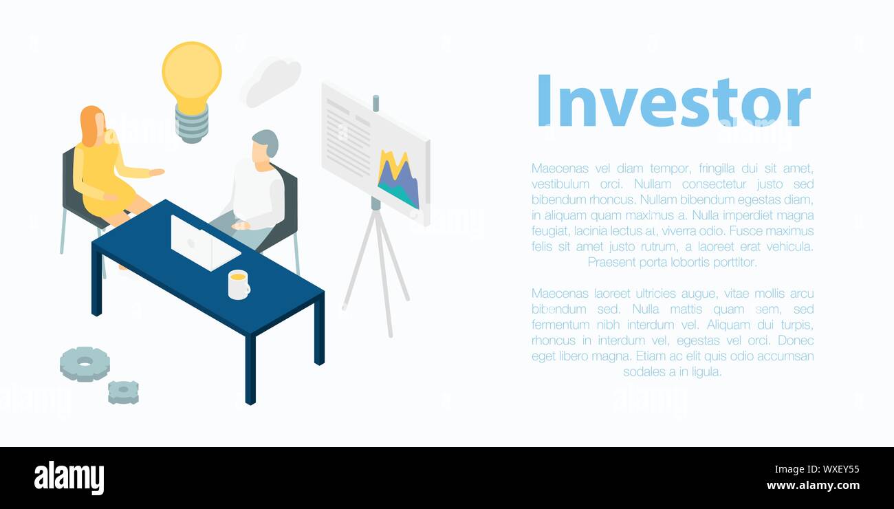 Investor concept banner, isometric style Stock Vector Image & Art - Alamy