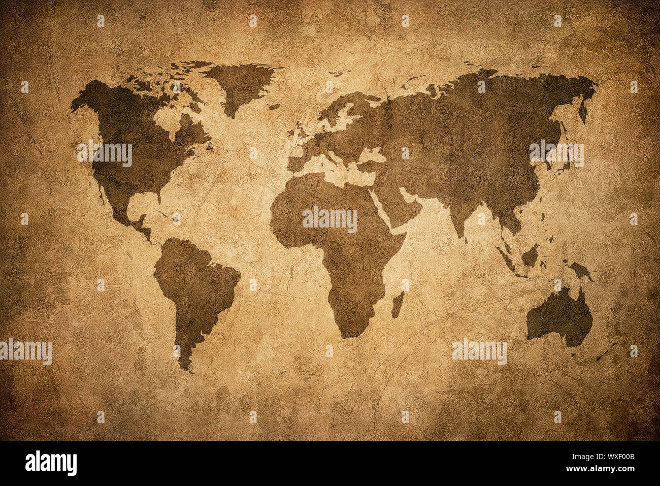 grunge map of the world Stock Photo - Alamy