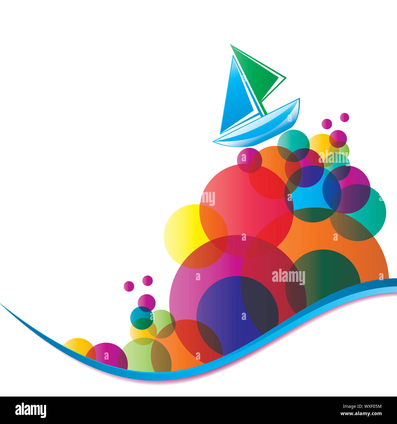 Multicolor wave water banner hi-res stock photography and images - Alamy