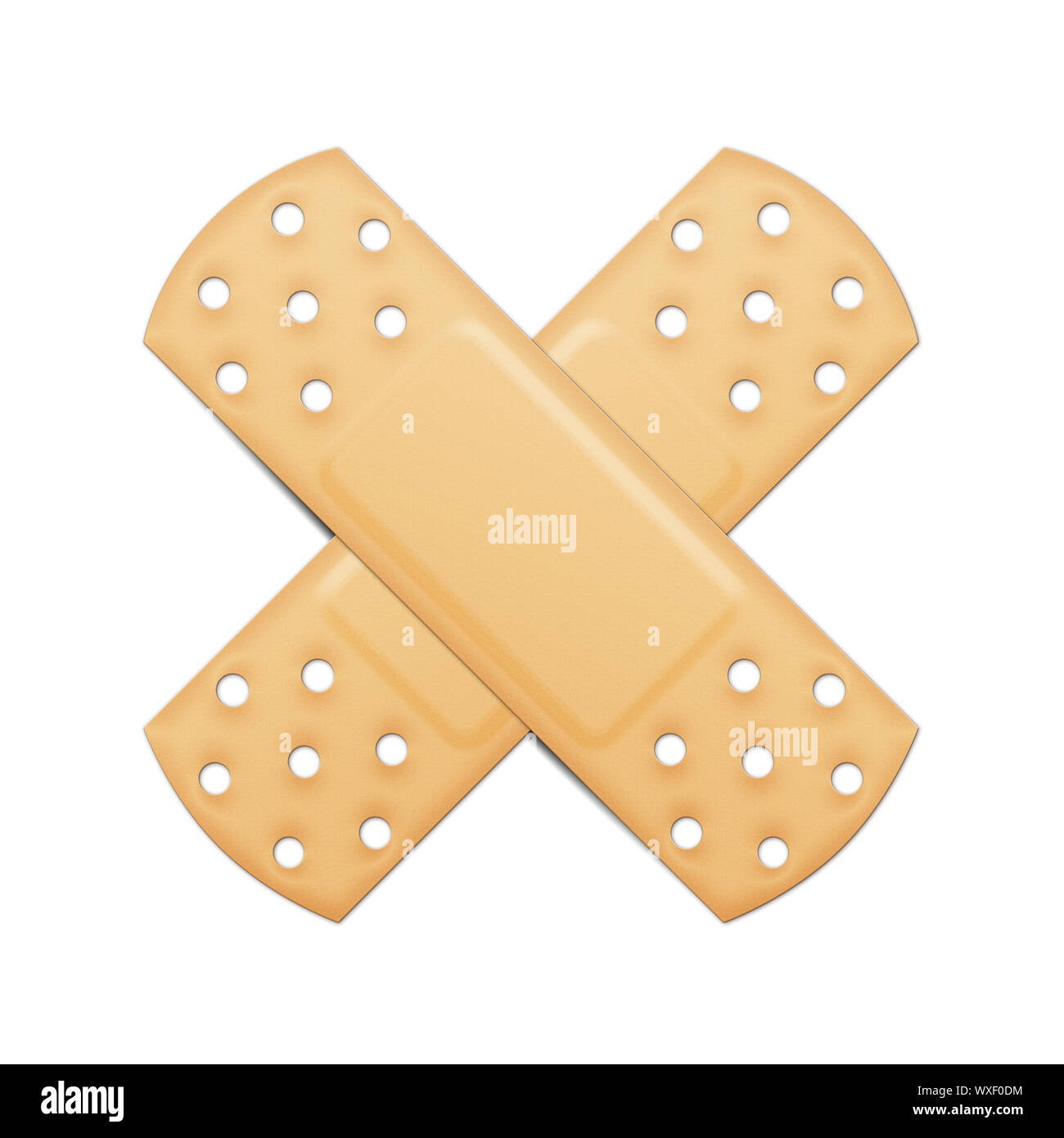 typical plaster cross symbol with clipping path Stock Photo - Alamy
