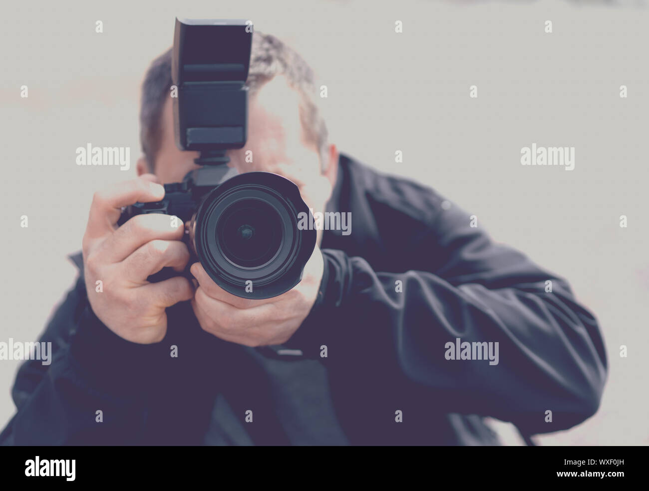 Portrait of a professional photographer Stock Photo - Alamy