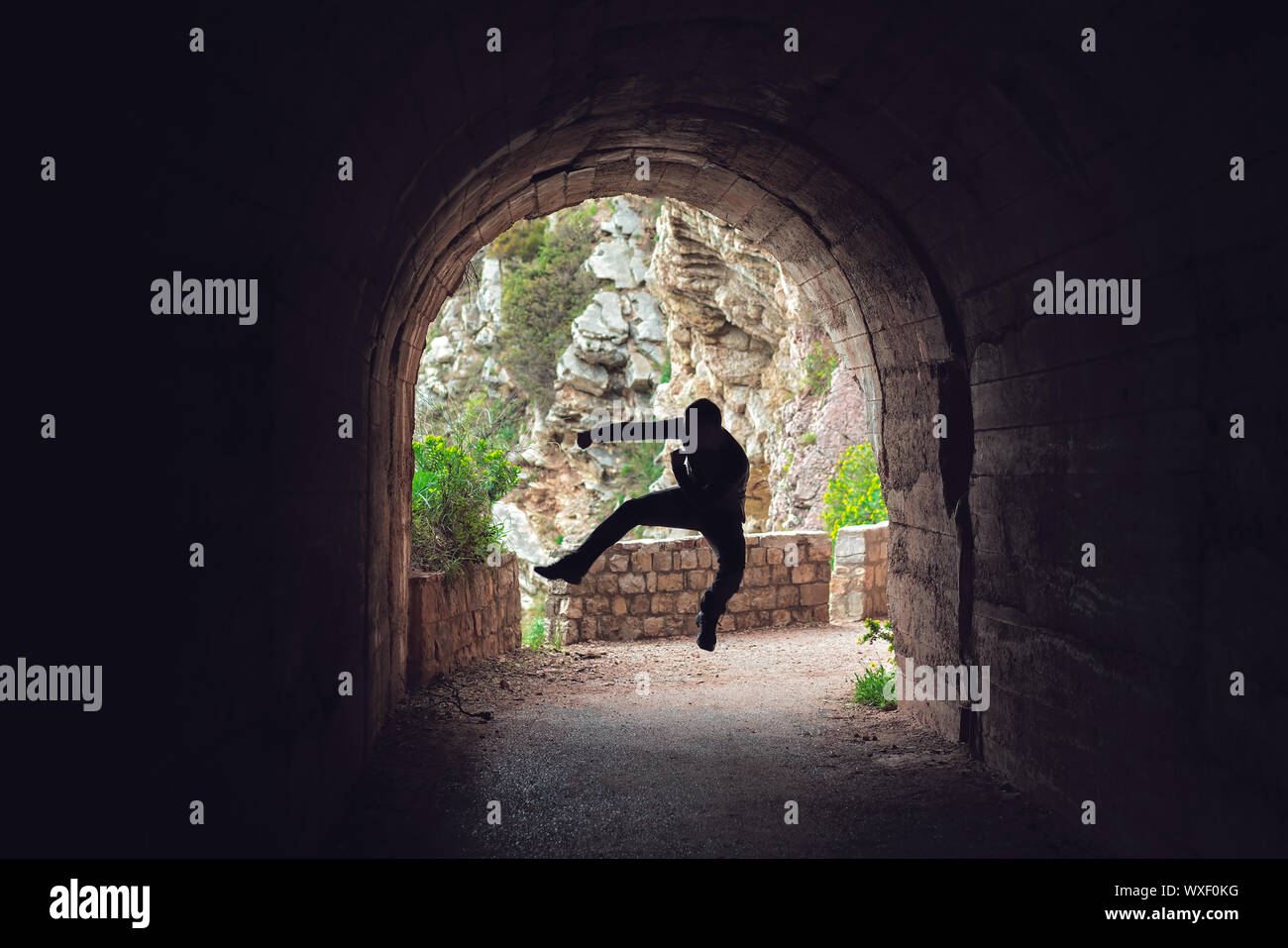 Karate man practicing moves in hi-res stock photography and images - Alamy