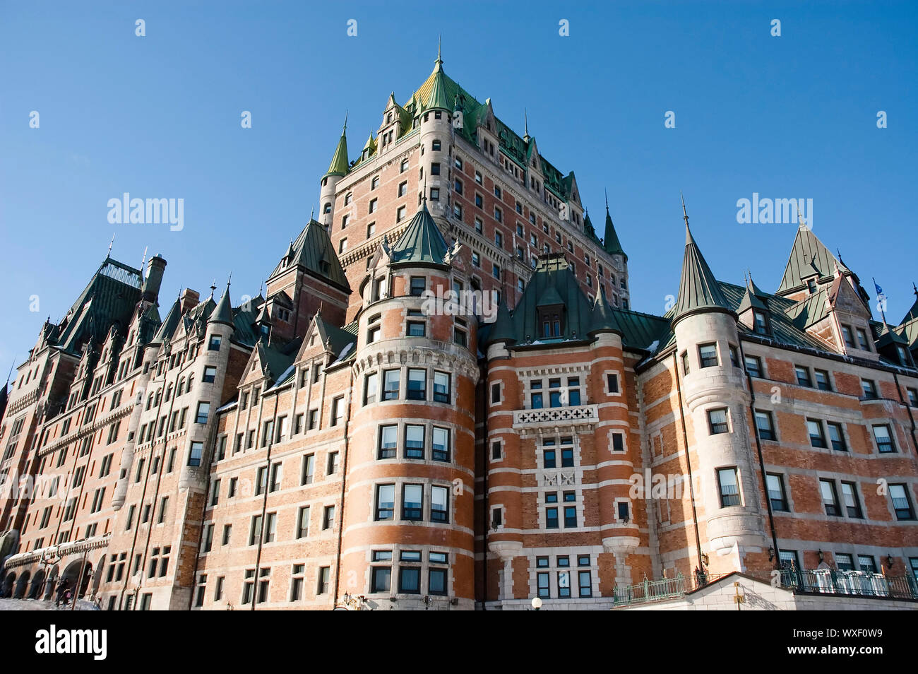 Chateau Frontenac castle in Quebec City Canada Stock Photo - Alamy