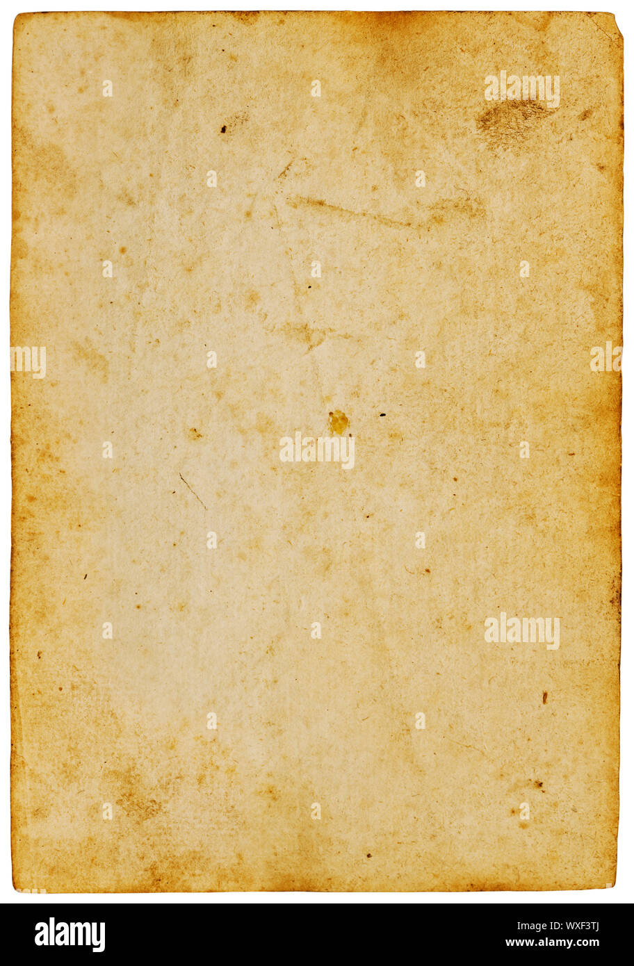 Antique yellow paper isolated on white background Stock Photo - Alamy