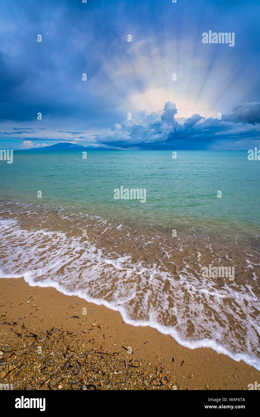 Wide angle view of the Tsilivi Beach Stock Photo - Alamy