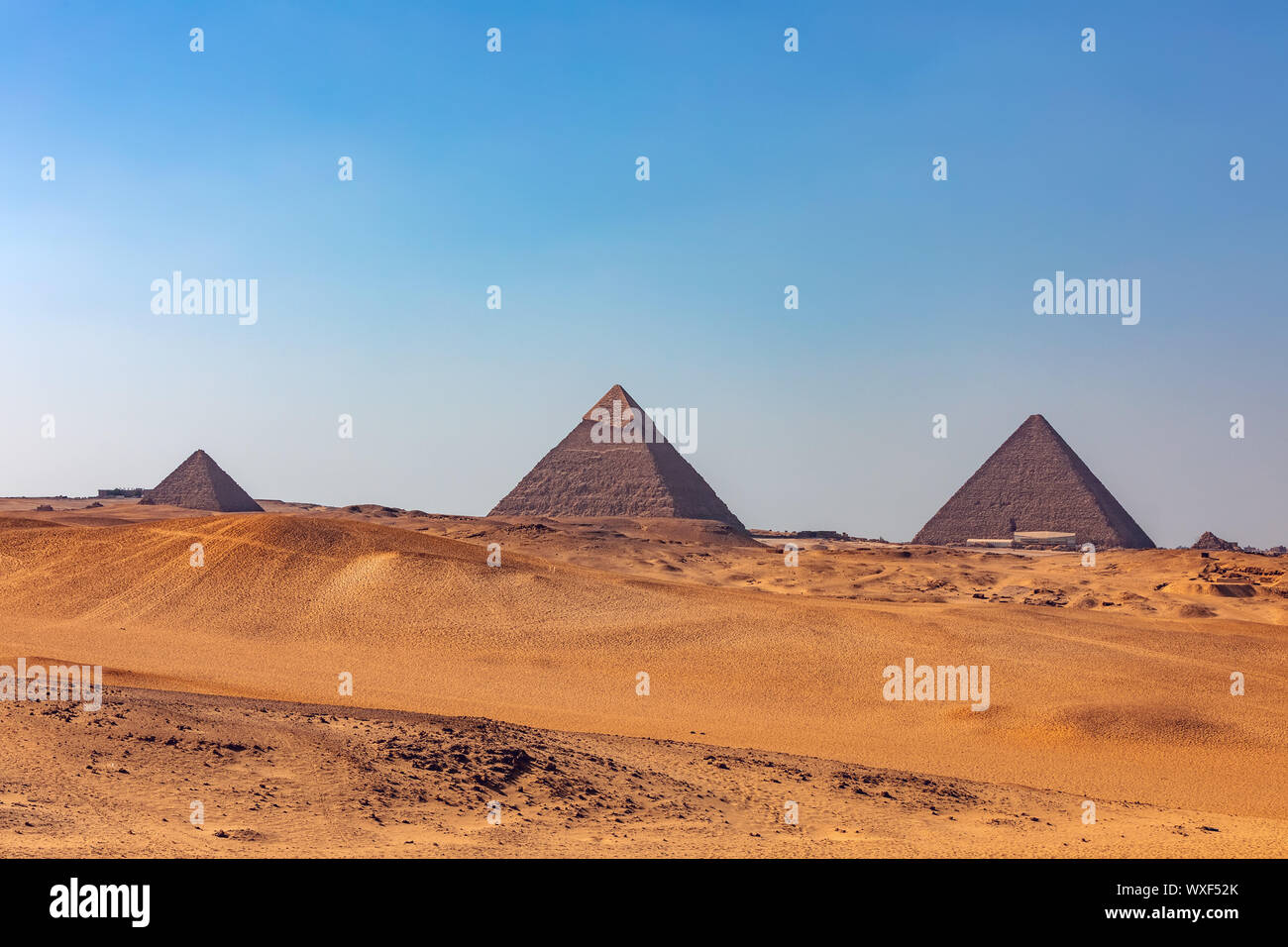 Panorama of the Great Pyramids of Giza, Egypt Stock Photo - Alamy