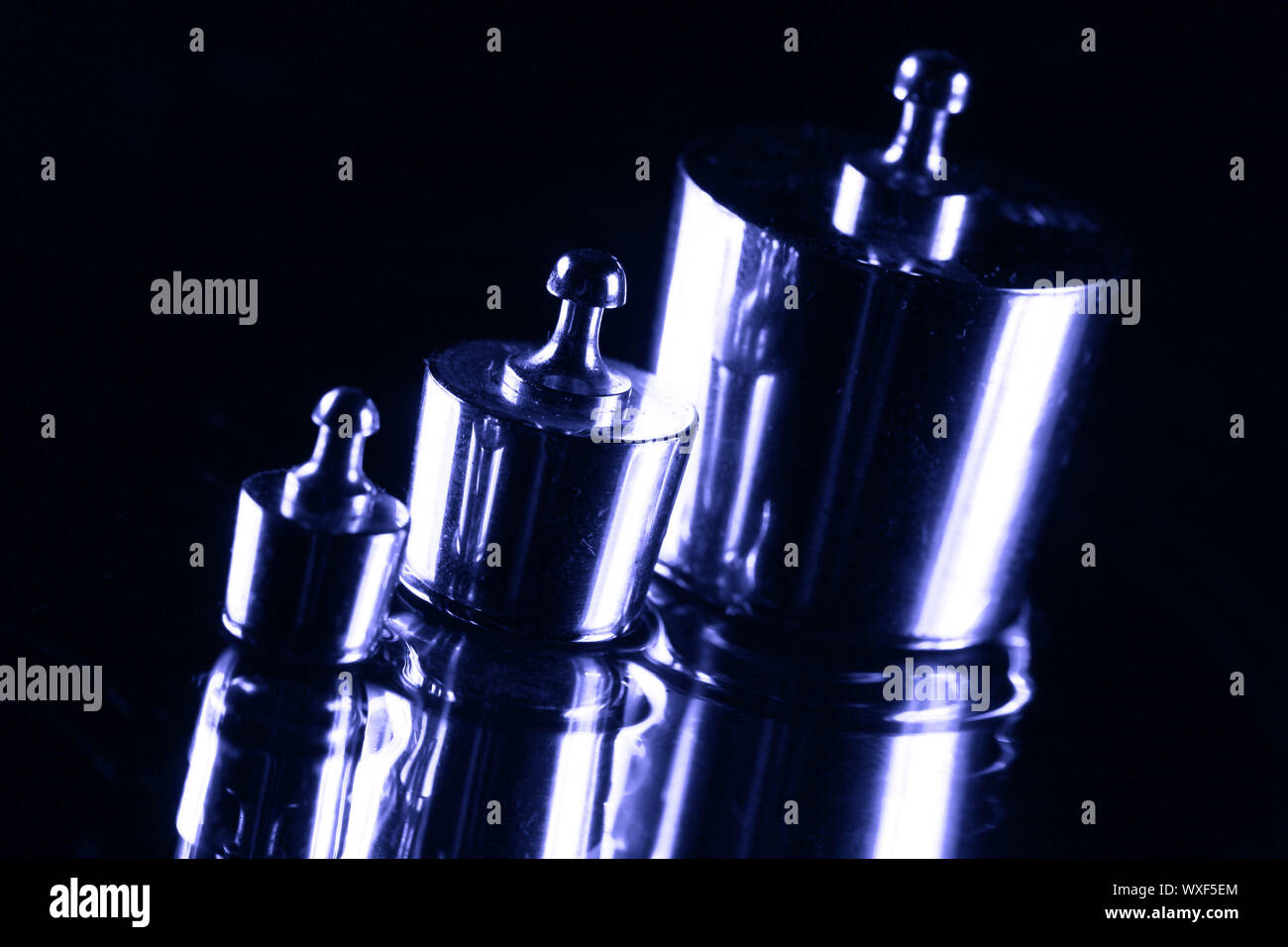 Weights calibration standard science background Stock Photo - Alamy