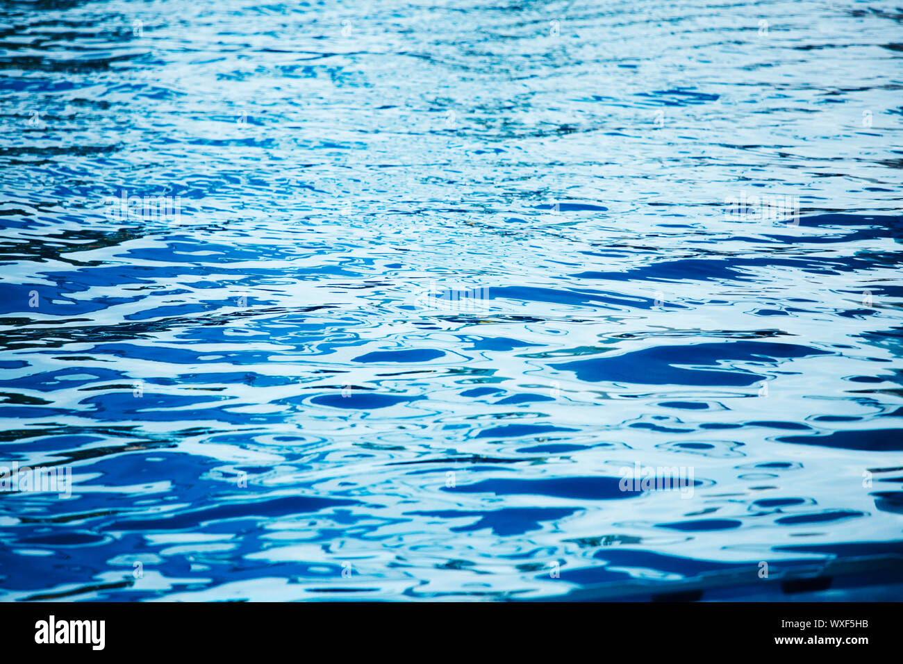 Abstract water surface with blue reflection Stock Photo - Alamy