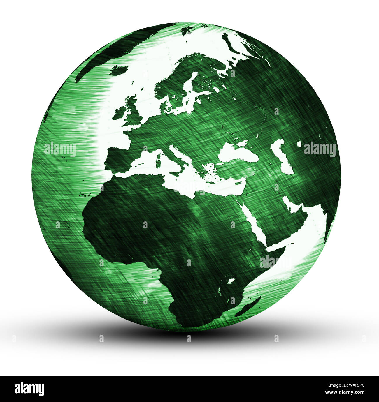 hand drawing europe world globe isolated on white background Stock ...