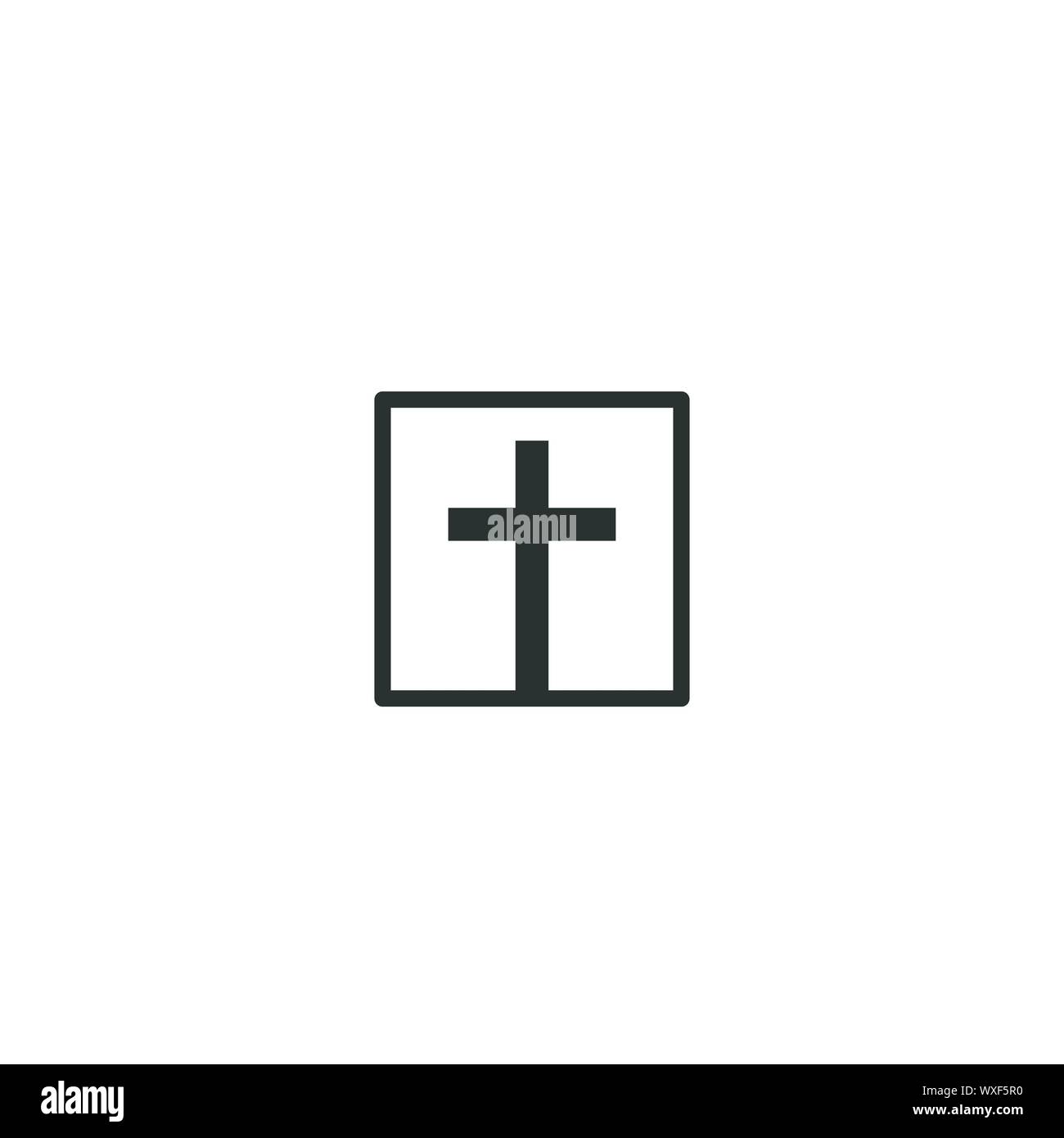 Christian Cross square Logo. Christian symbol. Stock vector ...