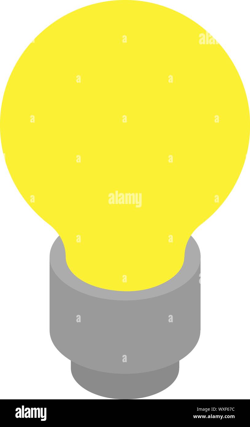 Light bulb icon. Isometric of light bulb vector icon for web design ...