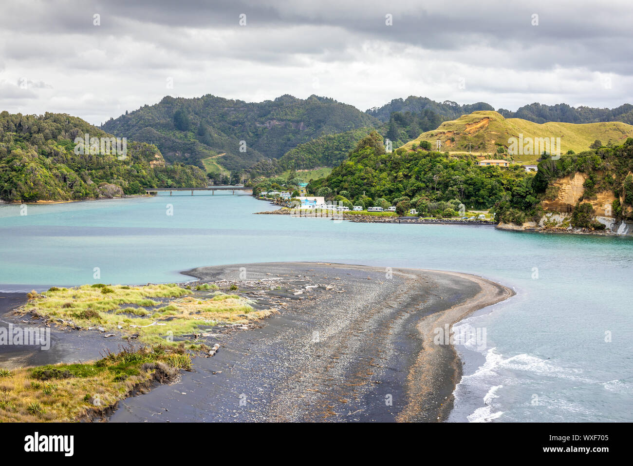 sea shore rocks and mount Taranaki, New Zealand Stock Photo - Alamy