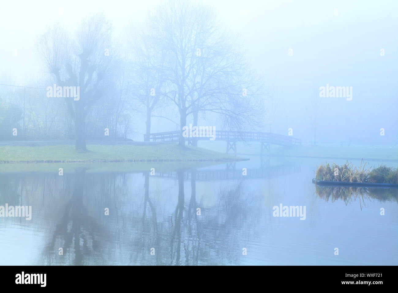 Dense fog over lake hi-res stock photography and images - Alamy