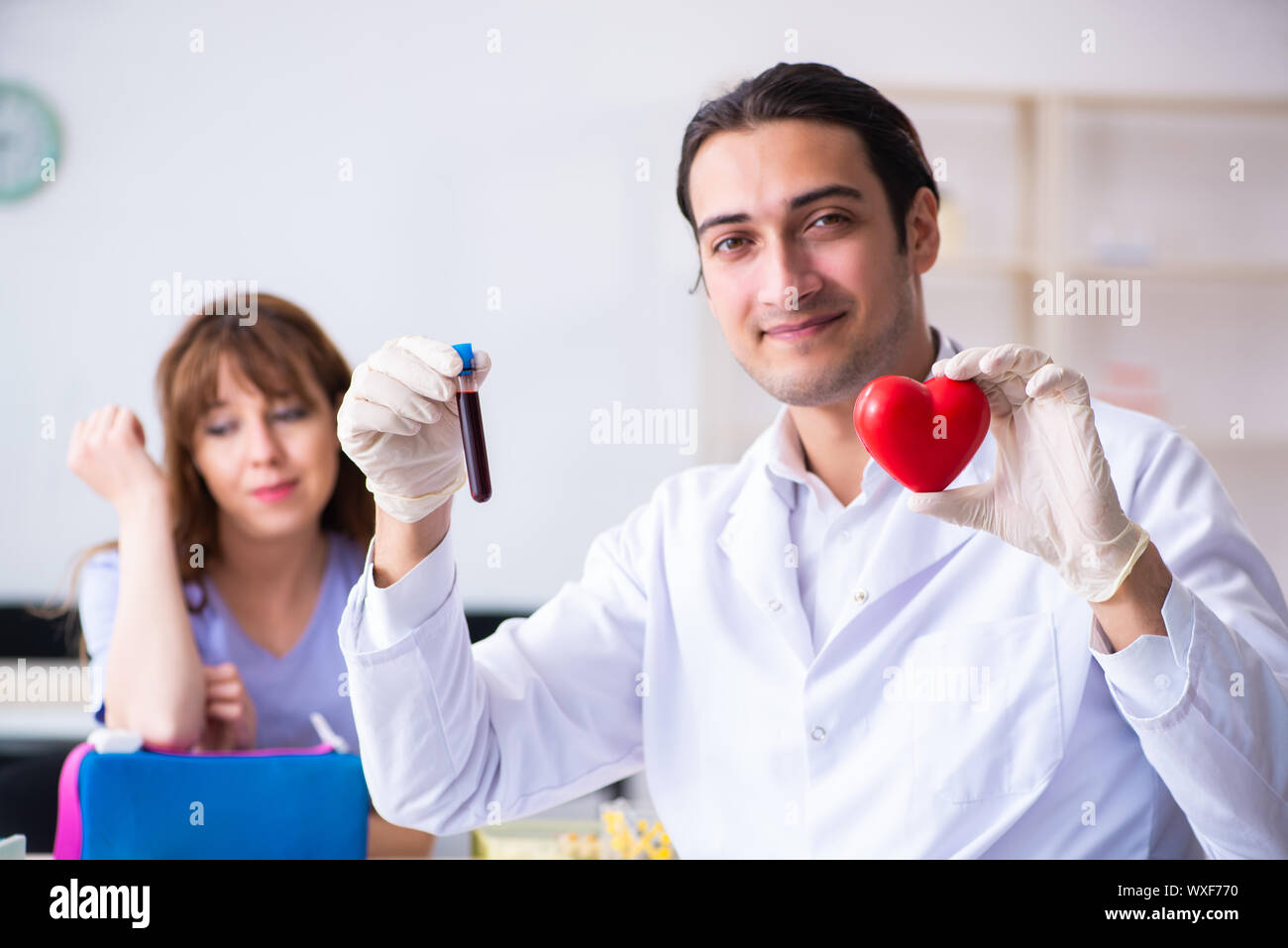 Blood transfusion in hospital clinic Stock Photo - Alamy