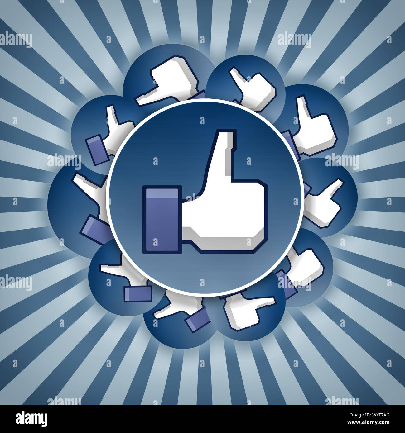 social media concept - stickers with like signs Stock Photo - Alamy