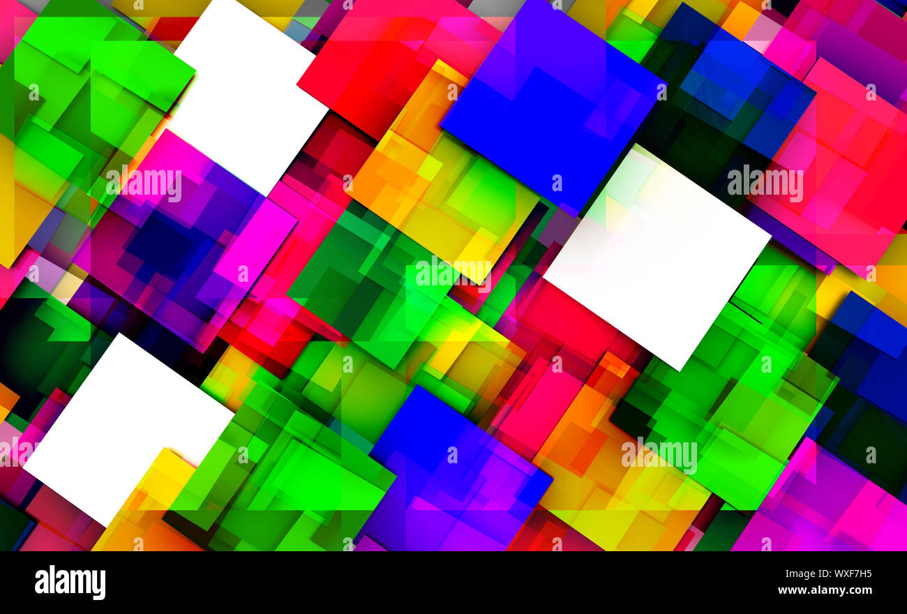 Colorful Squares Background with a Edit Blocks Stock Photo - Alamy
