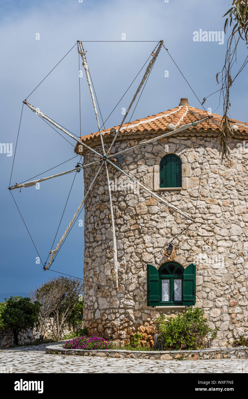 Old windmill in Skinari Cape Stock Photo - Alamy