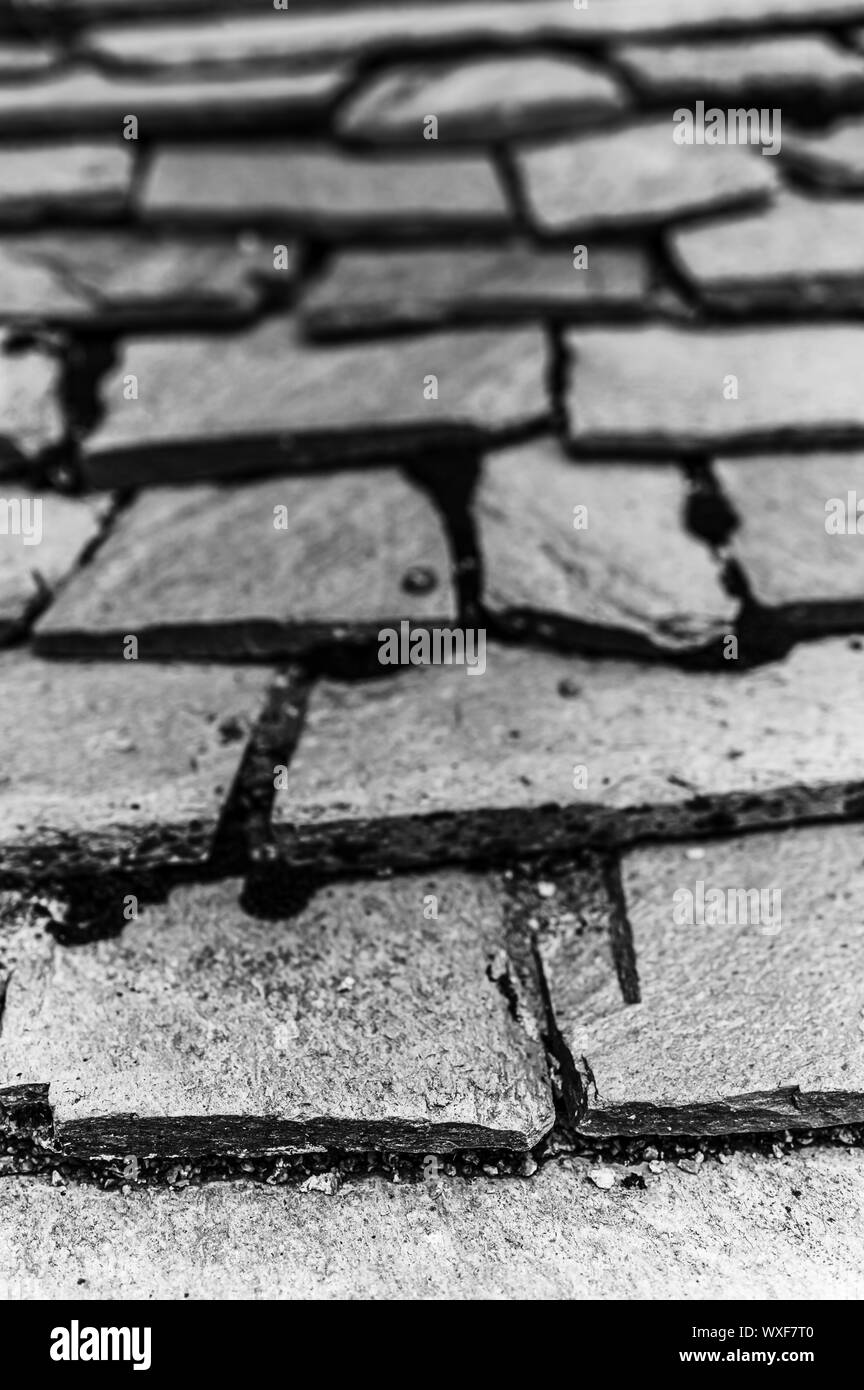 Pattern of rectangular stony pathway slabs Stock Photo - Alamy