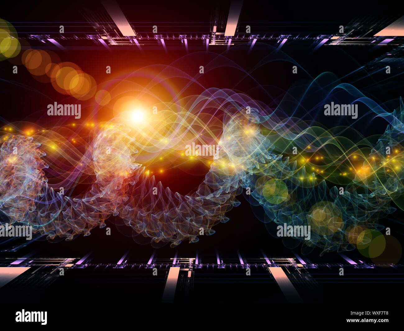 Interplay of directional abstract forms on the subject of science ...